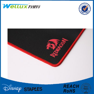 Custom Printed Rubber Mouse Pad / Sublimation Mousepad with Stitching Edge supplier