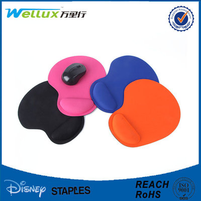 Black Blank Heat Sublimation Wrist Rest Mouse Pad For Advertising / Gamer supplier