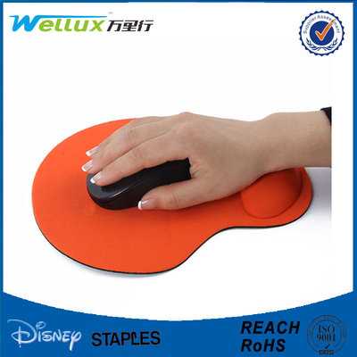 Custom Rubber Mouse Pad With Wrist Support , Decorative Smooth PU GEL Mousepad supplier