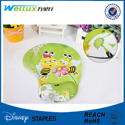 Custom Rubber Mouse Pad With Wrist Support , Decorative Smooth PU GEL Mousepad supplier