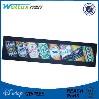 Small Black Rubber Bar Mats for Drink / Beer BV Audit Heat Sublimation Printing supplier