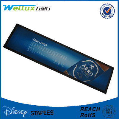 Soft Nitrile Rubber Bar Runner Washable Printed Beer Bar Mats with photo supplier