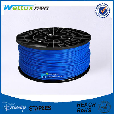 Blue 3.0 mm 3D Printer Filament with Spool 185 deg B Type Translucent Color supplier
