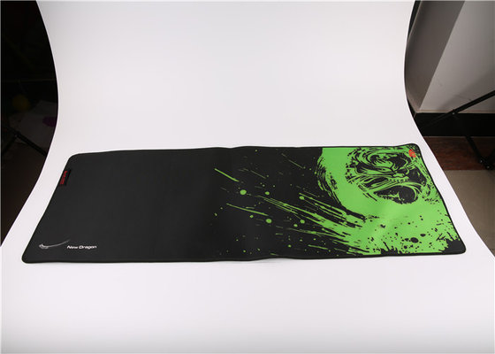 Black Extended Gaming Mouse Pad With Stitching Edge , Rubber Material supplier