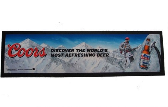 Personalized Rubber Bar Mats Creative Pubs / Clubs Soft PVC Bar Mats With Logos supplier