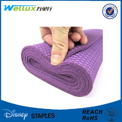 Various Color Non toxic Rubber Custom Yoga Mats with Lighteight Carry SGS ROHS supplier