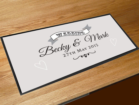 Fashion Fabric + Rubber Bar Spill Mat Printed Table Runner Eco - Friendly supplier