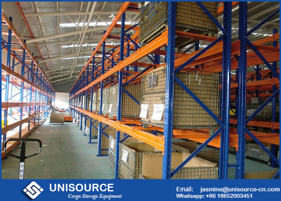Commercial Heavy Duty Pallet Shelving Powder Coated With Wire Mesh Cage