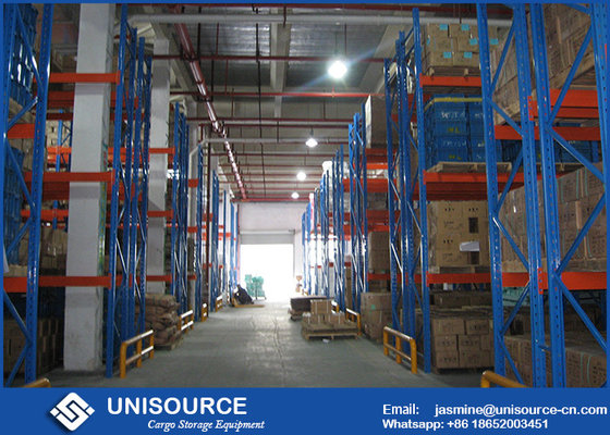 Blue / Orange Pallet Storage Racks Metal Conventional Pallet Storage Shelves