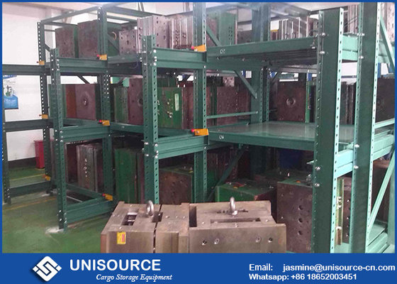 75% Extension Sliding Mold Storage Racks Steel Q235 with Travelling Crane Arm