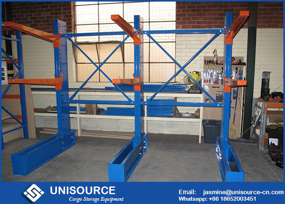 Medium Duty Cantilever Racks For Lumber , Double Sided Cantilever Pipe Rack