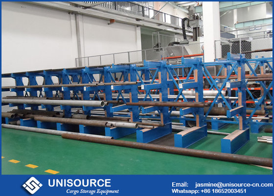 Structural I - Beam Steel Cantilever Storage Racks For Long Length Materials Storing