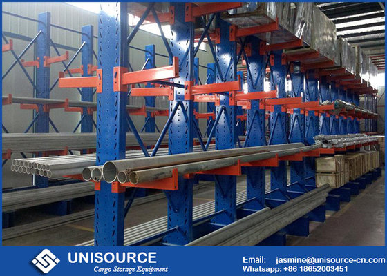 Double Arm Cantilever Storage Racks Metal Sheet Stacking With Steel Pallet
