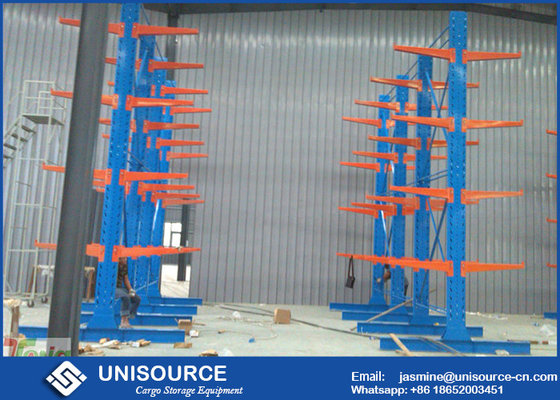 Q235 Steel Cantilever Lumber Storage Racks For Sheet Metal / Lumber / Piping