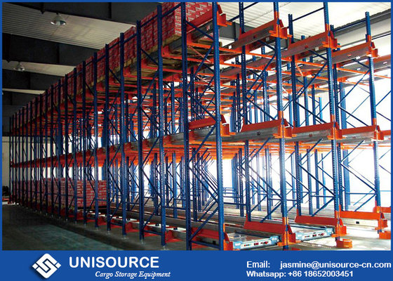 Selective Adjustable Steel Radio Shuttle Racking Vehicle Mounted / Radio Remote Control