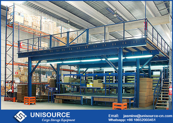 Q235 Steel Shelving Rack Supported Mezzanine Platform System Easy To Install / Dismantle