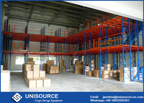 Q235 Steel Shelving Rack Supported Mezzanine Platform System Easy To Install / Dismantle
