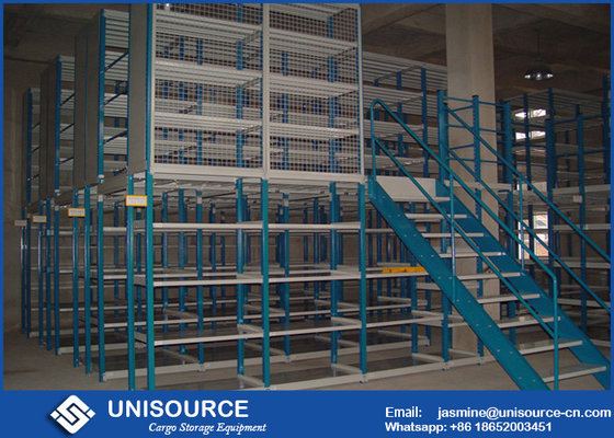 Steel Structure Warehouse Mezzanine Floors , Multi Level Shelf Supported Mezzanine