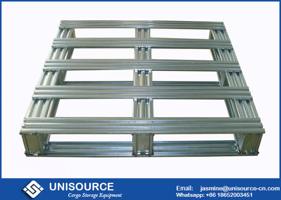Galvanized Standard  Warehouse Steel Pallet 1200 X 1000 With 2 Entry Access