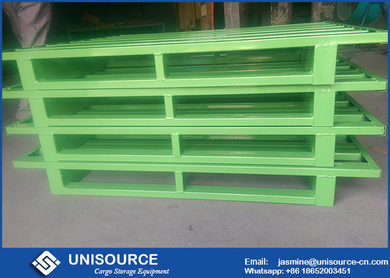 Professional Green Steel Storage Pallets , Heavy Duty Stackable Metal Pallets