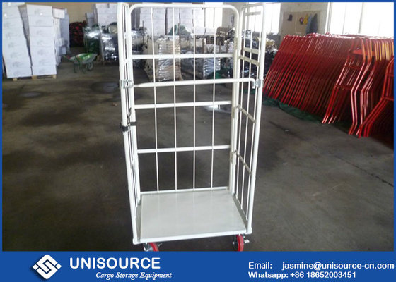 Galvanized Durable Steel Roll Containers Foldable Medium Duty With Loading Capacity