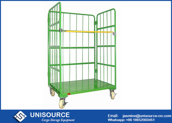 Roll Cage Trolley For Material Handling , Logistic Steel Pallet Containers