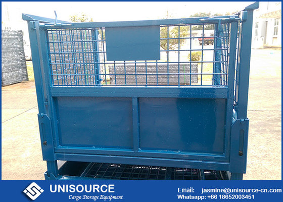 Unisource Industrial Collapsible Metal Box , Wire Mesh Storage Cages For Transporting