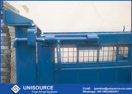 Galvanized Turnover Steel Mesh Box , Large Metal Storage Boxes For Material Handling