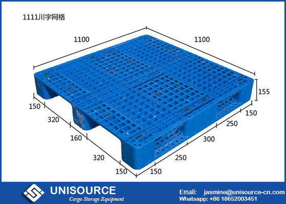 4 Way Single Faced Plastic Storage Pallets 1210 Plastic Roll Ship Blue / Orange