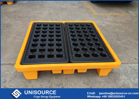 Polyethylene Industrial Plastic Pallets Safety 4 Drum Molding Oil Drum Pallet