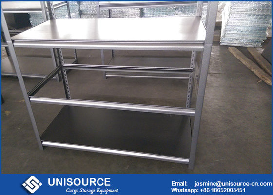 Free Design Warehouse Storage Racking Grey Melamine Finish Bolt With 5 Shelves