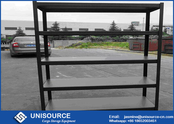Bolt - Free 5 Tier Storage Shelf , Boltless Steel Shelving With Black Wrinkle Step Beam