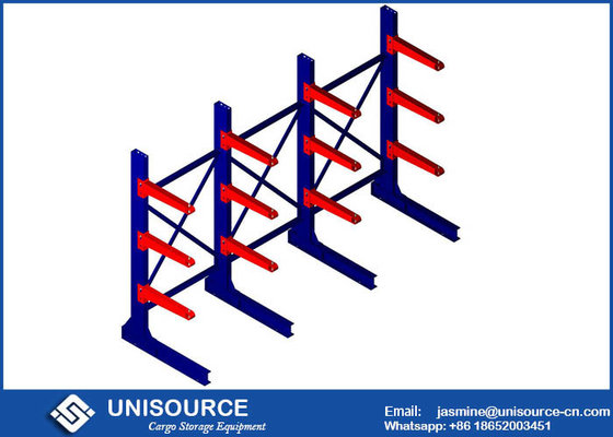 Warehouse Cantilever Metal Racks , Unisource Industrial Cantilever Shelving Systems