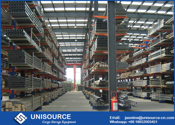 Industrial Warehouse Storage Solutions , Heavy Duty Cantilever Racking OEM