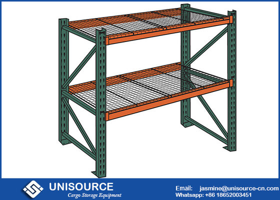 High Efficiency Pallet Storage Racks With Wire Mesh Deck Corrosion Protection