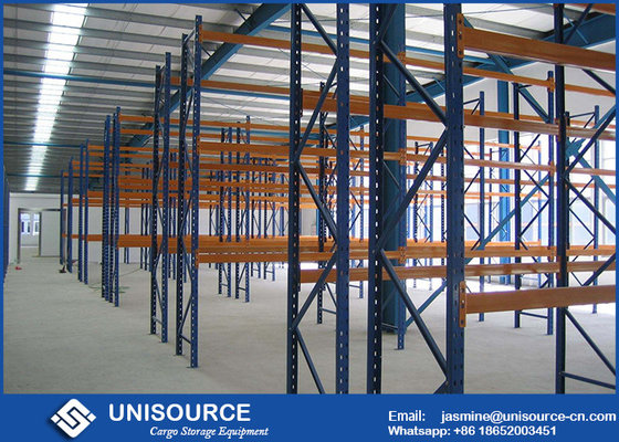 High Density Pallet Storage Racks 75mm Adjustable Double Deep Pallet Racking System