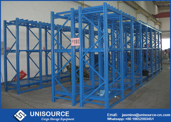800 Kg / Level Heavy Duty Metal Shelves Green With Crane On Top Level