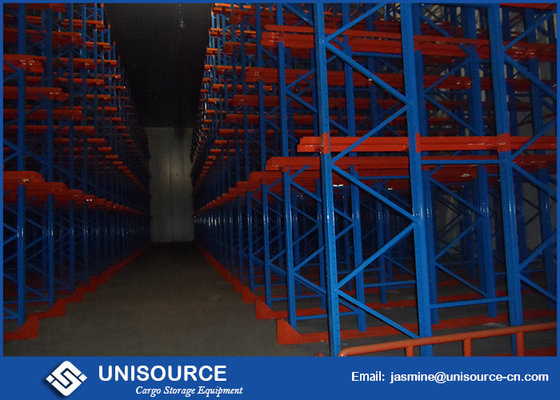Cold Warehouse Racking System , Unisource Q345 Steel Industrial Storage Shelving