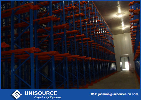 Cold Warehouse Racking System , Unisource Q345 Steel Industrial Storage Shelving