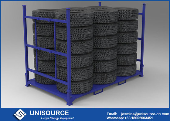 Versatile Warehouse Tire Racks Ideal Designed Stackable To Hold 28 - 40 Tires