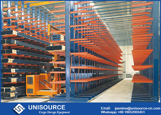 Arm Adjustable Cantilever Storage Racks Double Sided For Pipe Warehouse