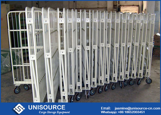 Warehouse Storage Steel Roll Container Wire Mesh Design Material Handling Trolley