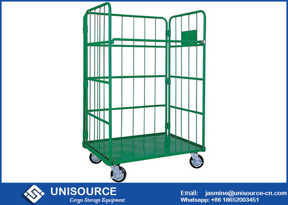 Roll Cage Trolley For Material Handling , Logistic Steel Pallet Containers