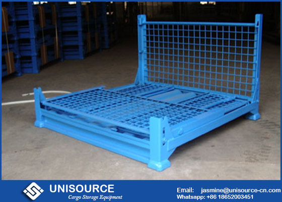 Heavy Duty Foldable Metal Box Turnover Box For Warehouse Storage / Transport