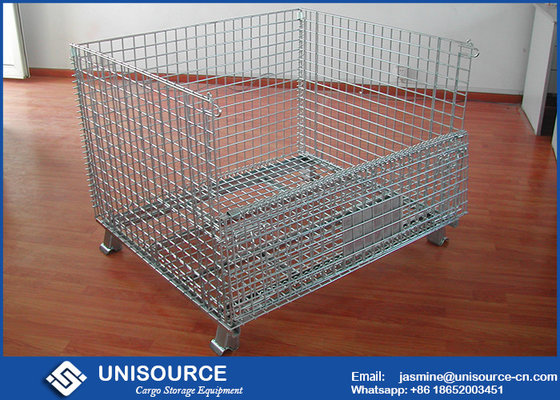 Unisource Industrial Collapsible Wire Cage , Electro Galvanized Steel Cage