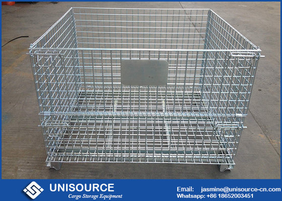 Logistic Transporting Steel Wire Cage Stackable Storage For Wine Bottle