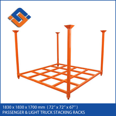 Corrosion Protection Tire Rack Shelving , Steel Stacking Racks For Truck Tires Storing