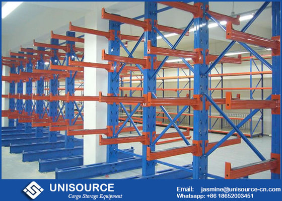 Double Sided Cantilever Rack OEM , Heavy Duty Cantilever Warehouse Racks