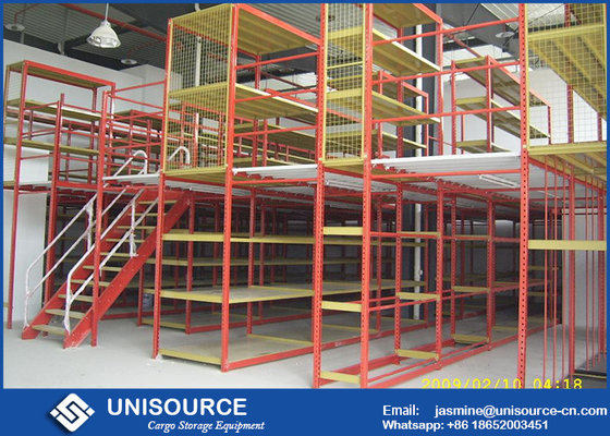 Multi Level Warehouse Storage Racking Supported Steel Mezzanine Floor