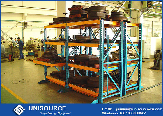 Roll Out Heavy Duty Racks For Warehouse , Adjustable Steel Storage Racks On 1" Centers